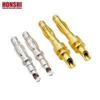 China Banana Plug Precision Machined Multilam Pin Contact 4mm Solder Cup Termination for sale