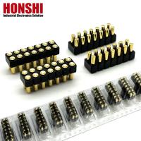 China 2.54mm High Current Pogo Pin Connector Female 2x7P Gold Plated H2.5 SMT Type For PCB for sale
