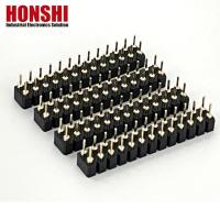 China 2.54mm Dual Row PCB H3.0mm 7.4mm Straight Brass Machined Round Female Header Connector for sale