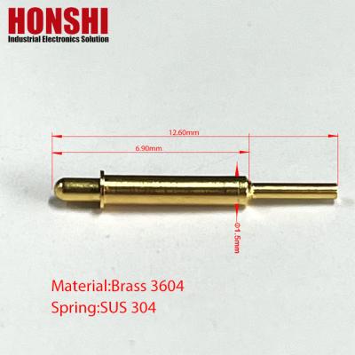 China Spring Force Pogo Pin Connector With Working Height 4.9mm Dip Type Pogo Pin for sale