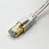 China Custom White 1m Cat8 Ethernet Cable For Network Connection Rj45 Connector Lan Cable for sale