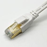 China Custom White 1m Cat8 Ethernet Cable For Network Connection Rj45 Connector Lan Cable for sale