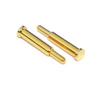 China 10.65mm Brass Spring Loaded Pin SMT Type Gold Plated Pogo Pin For Temperature Connections for sale