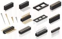China 1.27mm Machined Female Header H4.1 Round Single Row Right Angle Pin Header Female for sale