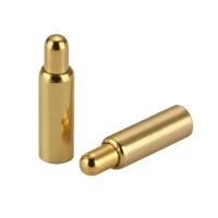 China 10.65mm Brass Spring Loaded Pin SMT Type Gold Plated Pogo Pin For Temperature Connections for sale