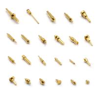 China 10.65mm Brass Spring Loaded Pin SMT Type Gold Plated Pogo Pin For Temperature Connections for sale