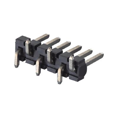 China 3.96mm Gold Plated PCB Pin Header Connector Single Row SMT Type 2 - 20 Pin H3.2mm for sale