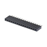 China Single Row 180 Degree 40P Female Header Connector 2.54mm Pitch 8.5mm Height Plastic for sale