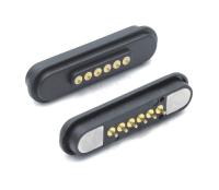 China DC12V Magnetic Pogo Pin Waterproof Right Angle Dip Spring Loaded Connector for sale