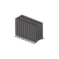 China 100 Pin Female Header Connector DIP Straight H4.6mm 1.27x2.54mm 2AMP Rated Current for sale