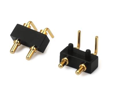 China 3.0mm 2pin Male Pogopin Single Row Right Angle Dip Pogo Pin Waterproof Connector for sale