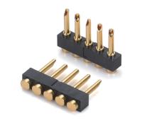 China 2.54mm Pitch Female 6 Pin PCB Connector Spring Loaded Pogo Pin Connector Smt Type for sale