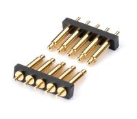 China 2.54mm Pitch Female 6 Pin PCB Connector Spring Loaded Pogo Pin Connector Smt Type for sale