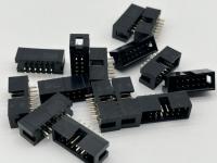 China Right Angle Box Header Connector DIP PCB DC3 12 Pins Headers 2.54mm Pitch for sale
