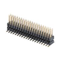China 1.27mm Pitch Right Angle Board To Board Connector 2 - 50 Pin Brass Pin Header Connector for sale