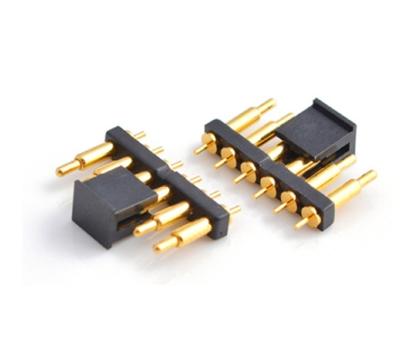 China Custom 2.54mm Pitch Male 6 Pin 1.5mm PCB Connector Spring Loaded Pogo Pin Connector for sale