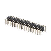 China 1.27mm Pitch Right Angle Board To Board Connector 2 - 50 Pin Brass Pin Header Connector for sale