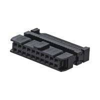 China 8 Pin - 24 Pin Single Row IDC Connector 2.54mm Pitch Black Female FC Socket for sale