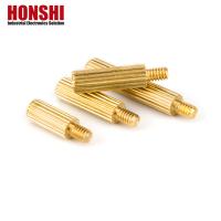 China Male Brass Spacer Studs With Metric Thread Internal External Knurled Standoff Customized for sale