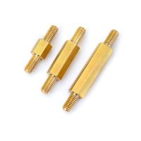 China Customized PCB Spacers Brass Threaded Hexagon Studs M2.5 M3 M6 Male Female Standoff for sale