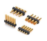 China DC12V Pogo Pin Connector 2.54mm 2pin Male With Cap Pogopin Single Row Right Angle Dip for sale
