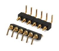 China 2.54mm Pitch Male 5 Pin PCB Connector Spring Loaded Pogo Pin Connector Dip Type for sale
