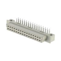 China 2 Row DIN 41612 Connector 64 Pin Right Angle Dip 2.54mm Pitch Male Connector for sale