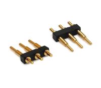 China 3.0mm pitch 3pin Gold Plated SMT Type Automotive Brass Pogo Pin Connector for pcb for sale