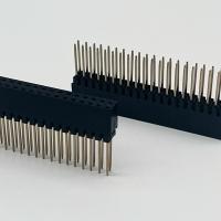 China 2.54mm Pitch Female Header Connector 8.5mm Height Dual Row 180 Degree Dip For Pcb for sale