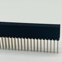 China 2.54mm Pitch Female Header Connector 8.5mm Height Dual Row 180 Degree Dip For Pcb for sale
