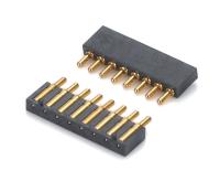 China 2.5mm Pitch Brass C6801 3 Pin SMT Type Male header Pogo Pin Connector black plastic for sale