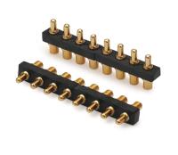 China 2.5mm Pitch Brass C6801 3 Pin SMT Type Male header Pogo Pin Connector black plastic for sale