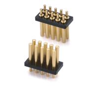 China 2.5mm Pitch Brass C6801 3 Pin SMT Type Male header Pogo Pin Connector black plastic for sale
