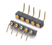China 2.5mm 4 Pin Pogo Connector H3.5mm SMT Type Gold Plated Brass Pogo Connector for sale