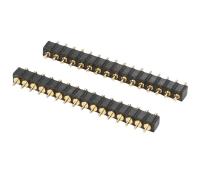 China 2.54mm 10 Pin Double Row Customize Pogo Pin Connector Gold Plated SMT for sale