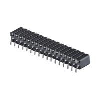 China PCB Connector Machined Female Header 2.54mm H7.0mm Right Angle Dual Row 2-80Pin for sale
