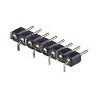 China Gold Plated Machined Pin Header 2.54mm SMT SMD Dual Row Right Angle PCB Connector for sale