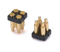 China 1.27mm Pogo Pin Connector h1.5mm L8.0 Dip Type Gold Plated Brass Connector 10 pin for sale