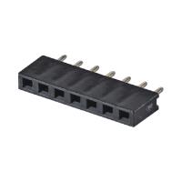 China Female Header Connector 1*40 PA6T Black Right Angle Connector 2.54mm Pitch H8.5mm for sale