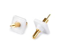 China Male Solder 9.5mm Pogo Pin Connector Brass 3.2mm Heigh Spring Loaded Gold Plated for sale