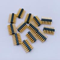 China Customized 2.0mm Pitch Brass Pogo Pin 2row 14Pin Spring Loaded Connectors Male Gender for sale