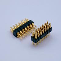 China Customized 2.0mm Pitch Brass Pogo Pin 2row 14Pin Spring Loaded Connectors Male Gender for sale