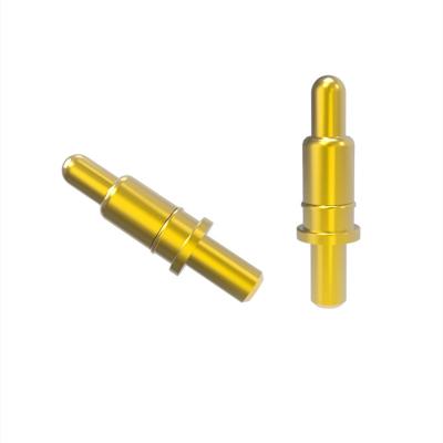 China Male Through Hole Type Spring Loaded Pin Connector Brass Pogo Pin 120g Spring Force for sale