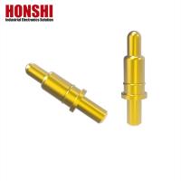 China Male Through Hole Type Spring Loaded Pin Connector Brass Pogo Pin 120g Spring Force for sale