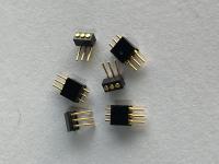 China 1.27mm 3pin Right Angle Dip Type Brass Spring Loaded Magnetic Pogo Pin Connector for sale