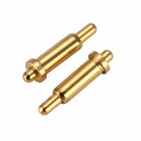 China 2.54mm pitch 10pin Right Angle Male Brass Spring Loaded Magnetic Pogo Pin Connector for sale