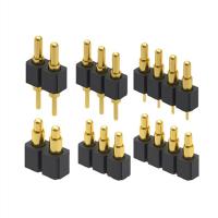 China 2.54mm pitch 10pin Right Angle Male Brass Spring Loaded Magnetic Pogo Pin Connector for sale