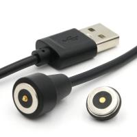China 2 Pin Magnetic Pogo Pin Connector Cable To Usb Type A M White Cable for sale