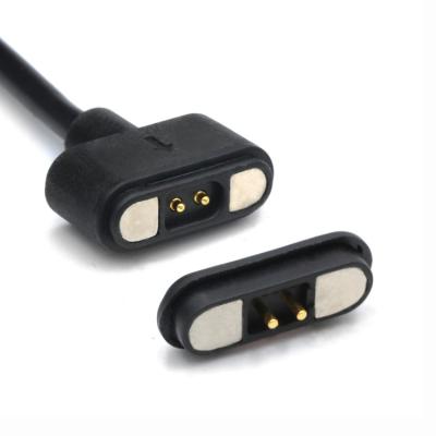China IP67 Waterproof PCB Female Pogo Pin Connector Magnetic Cable with Gold Flash Plating and 50mohm Max Contacts Resistance for sale