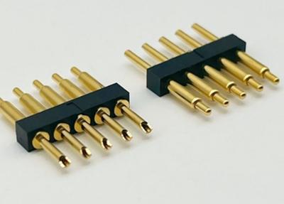 China Solder Type Pogo Pin Connector 2.54mm Pitch 1x5P Male Spring Loaded Pogo Pin for sale